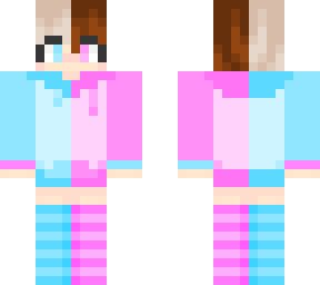 PINK AND BLUE//*+-_ | Minecraft Skin