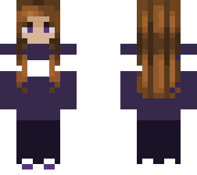 Girl with long curly hair | Minecraft Skin