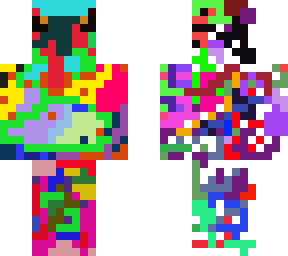 cool skin pixel splat | Minecraft Skin