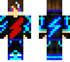 Evil Lightning Guy With Fingerless Gloves | Minecraft Skin