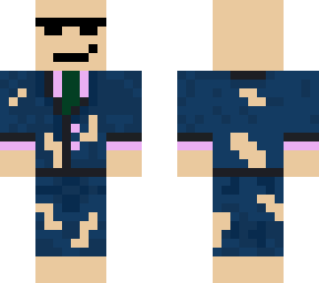 homeless bald suit man | Minecraft Skin