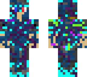 Corrupted Electro in electronic netherite | Minecraft Skin