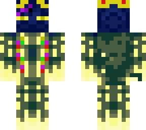 crowned blue & yellow enderman | Minecraft Skin