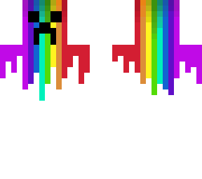 Rainbow Drip Creeper | Minecraft Skin