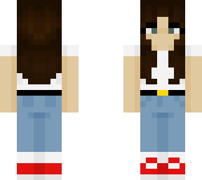 red sneaker girl | Minecraft Skin