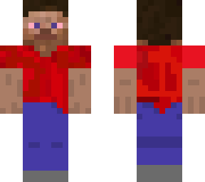Tired Red Steve Version 2 | Minecraft Skin