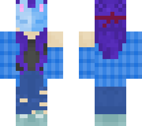 Blue bunny mask | Minecraft Skin
