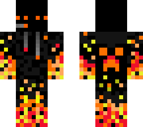 Fire Enderman Gamer Skin | Minecraft Skin