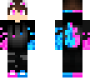 Pink/Blue Gamer Catboy | Minecraft Skin