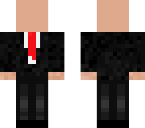 red tie and black suit | Minecraft Skin