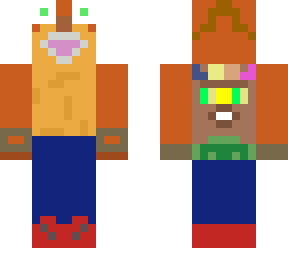 crash bandicoot e aku-aku | Minecraft Skin