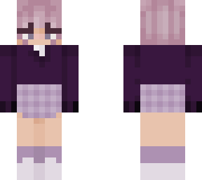 Cute Purple Girl | Minecraft Skin