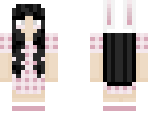 Female Bunny Hat Skin (Black Hair) | Minecraft Skin