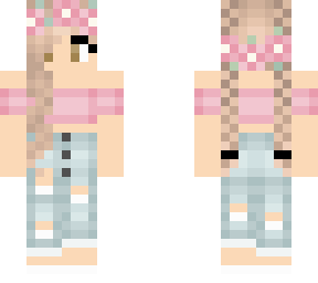 off the shoulder summer fit | Minecraft Skin