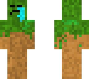 Sad grass block D: | Minecraft Skin