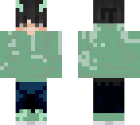 aesthetic green boy | Minecraft Skin
