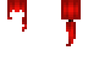 bright red low ponytail hair base | Minecraft Skin