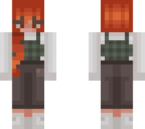 Long hair cute ginger girl | Minecraft Skin