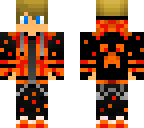 Fire Gamer Boy (SR) | Minecraft Skin