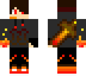 Fire neon boy | Minecraft Skin