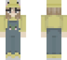 frog hat girl but yellow | Minecraft Skin
