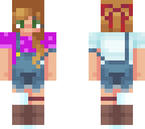 super cute girl builder | Minecraft Skin
