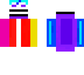 mix of some aphmau characters and a wight null hoody down | Minecraft Skin