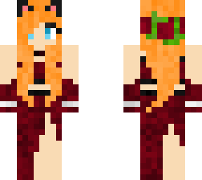 Red Dress girl | Minecraft Skin