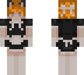 catboy ginger maid catgirl orange cat | Minecraft Skins