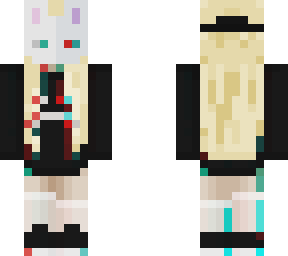 Glitch Girl With Blonde Hair | Minecraft Skin