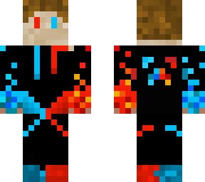 fire and ice black | Minecraft Skins