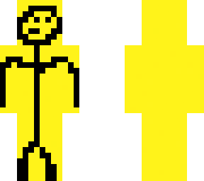 yellow stick man | Minecraft Skin