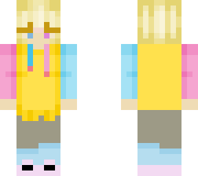 Color Block Girl | Minecraft Skin