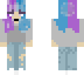 Split Hair Dye Girl | Minecraft Skin
