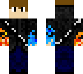 Fire and Ice boy | Minecraft Skin
