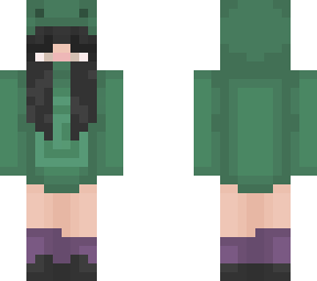 Karl frog hoodie girl skin | Minecraft Skin
