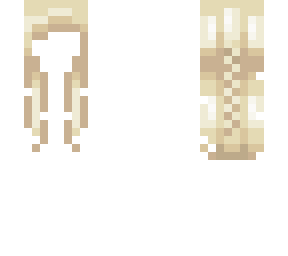 Platinum Blonde Half Up Braid Hair Base | Minecraft Skin