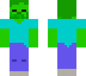 -Bare Bones zombie, but make him looks like Steve (clothes color ...