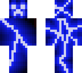 blue lightning creeper | Minecraft Skin