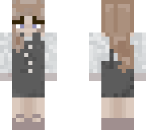 cute sky blue winter girl | Minecraft Skin
