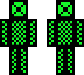 Green And Black Checkerboard pattern | Minecraft Skin
