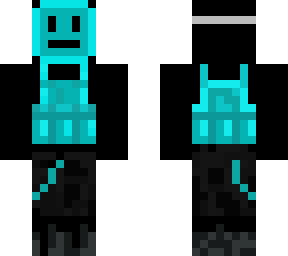 aqau straight face | Minecraft Skin