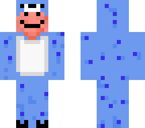 Derpy patrick star in a blue bear onesie | Minecraft Skin