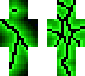 Green+Black Lightning Herobrine | Minecraft Skin