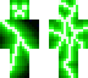 Green Lightning Creeper | Minecraft Skin