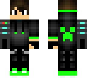 Cyborg Creeper Pro | Minecraft Skin