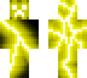 yellow lightning creeper | Minecraft Skin