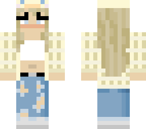 Duck Girl Aesthetic Blonde Baddie Yellow Blue White Cute Minecraft Skins