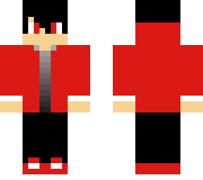 red gamer boy | Minecraft Skin
