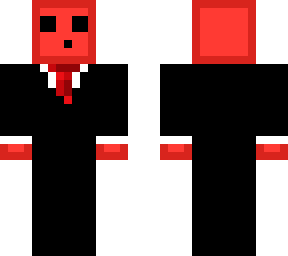 Red Slime with Black Suit | Minecraft Skin